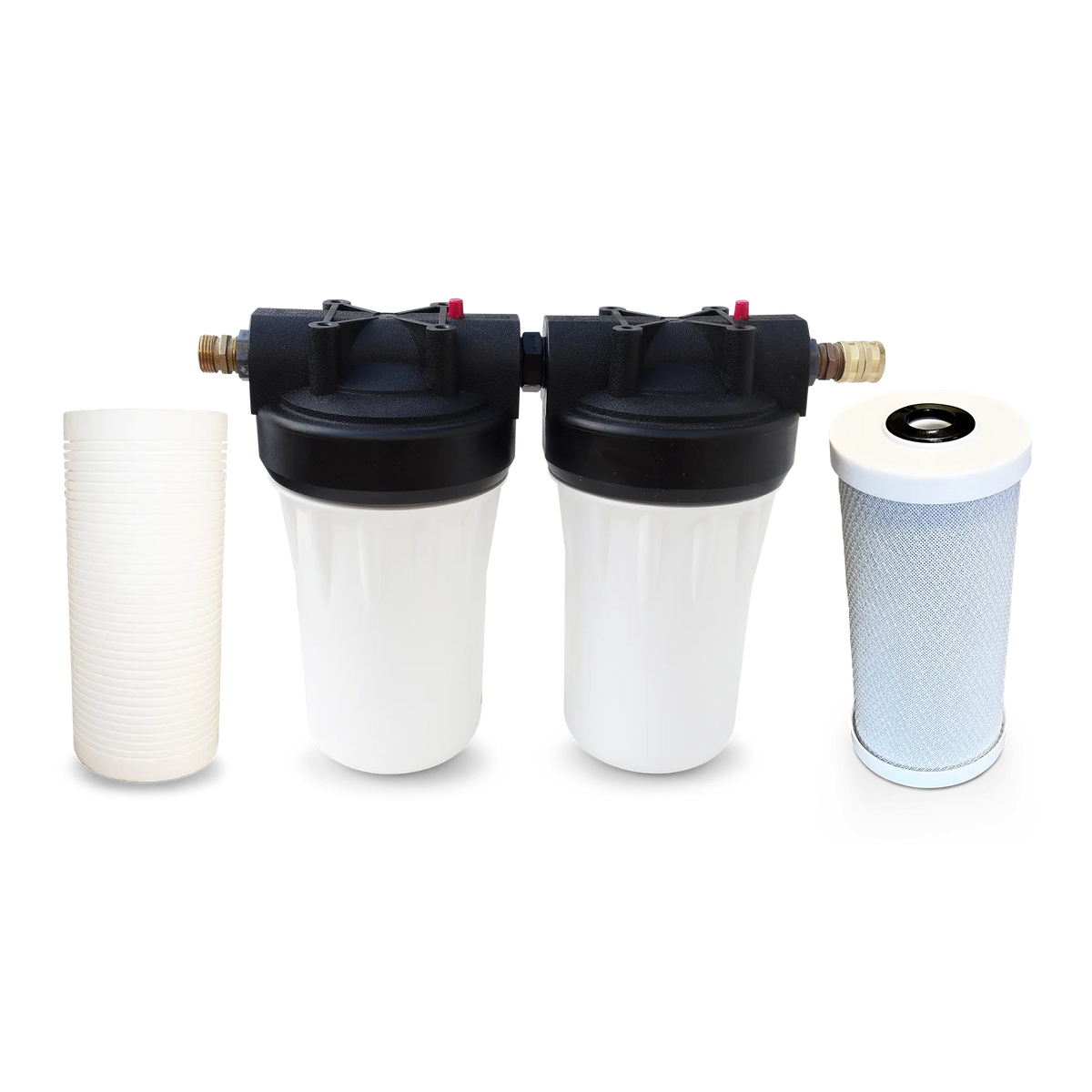 High Flow 2-Stage RV Water Filter System for Particles & Chemicals ...